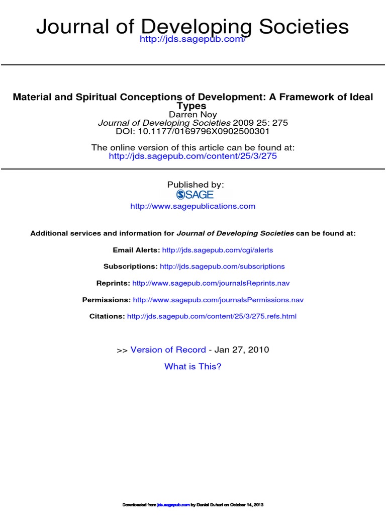 Journal of Developing Societies 2009 Noy 275 307 | PDF | Spirituality ...