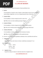 Class 11 Laws of Motion Formula Sheet | PDF | Force | Newton's Laws Of ...