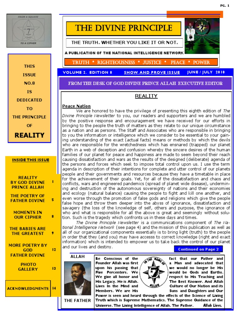 The Divine Principle - June 2010 | Download Free PDF | God | Truth