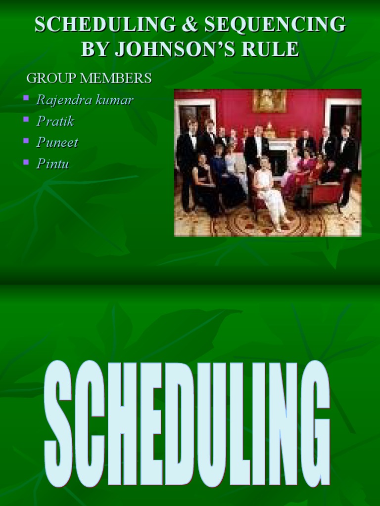 Johnson's Rule for Two-Machine Scheduling | PDF | Areas Of Computer ...