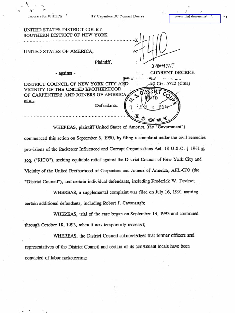 Consent Decree | PDF | Decree | Consent Decree