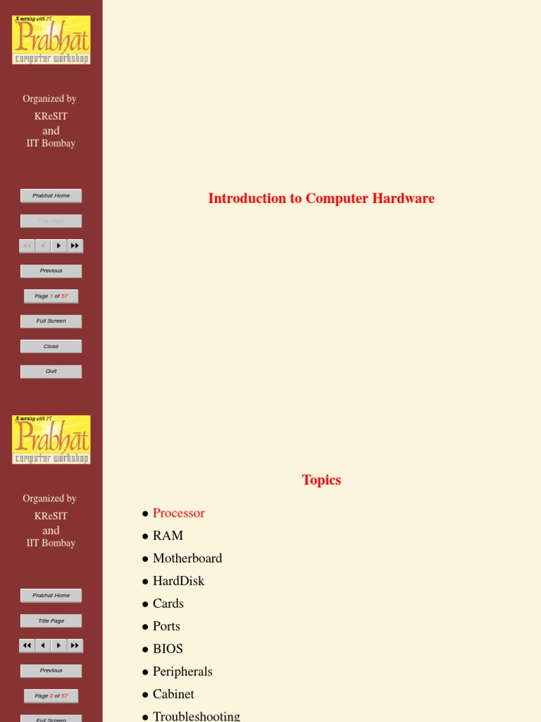 Introduction To Computer Hardware: Organized by Kresit | Download Free ...