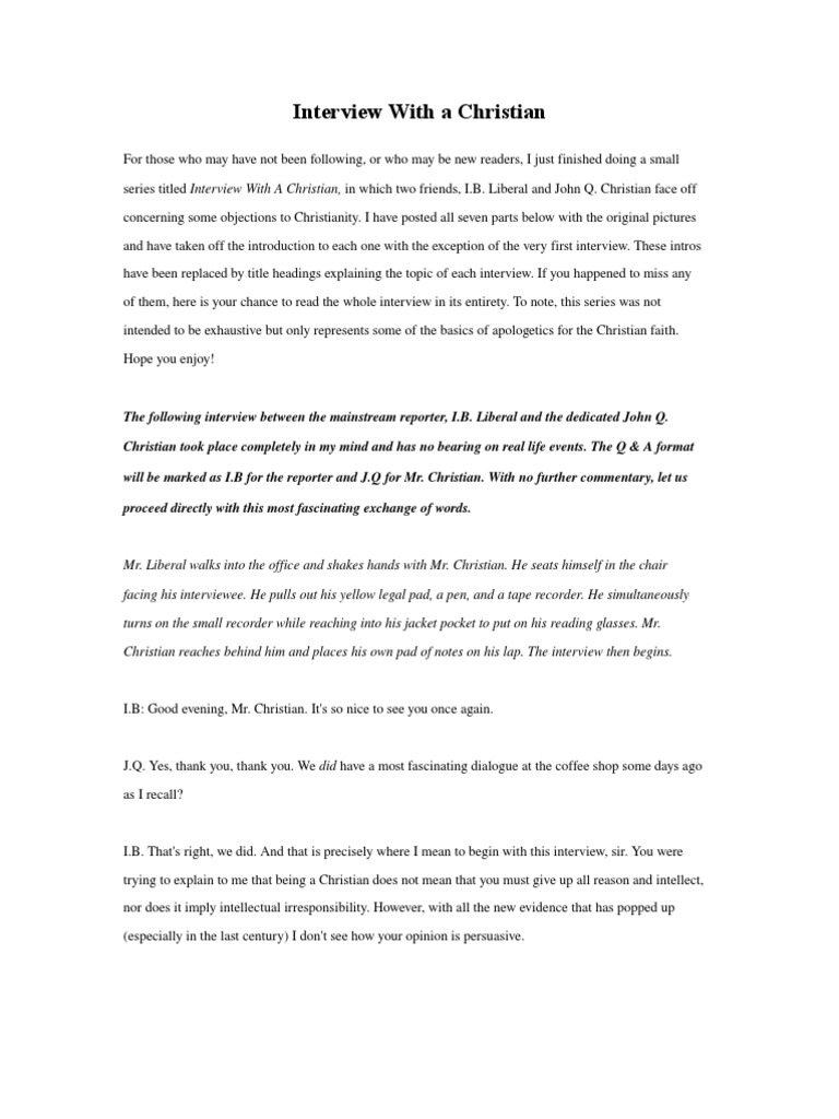 Interview With a Christian | Gospels | Judas Iscariot