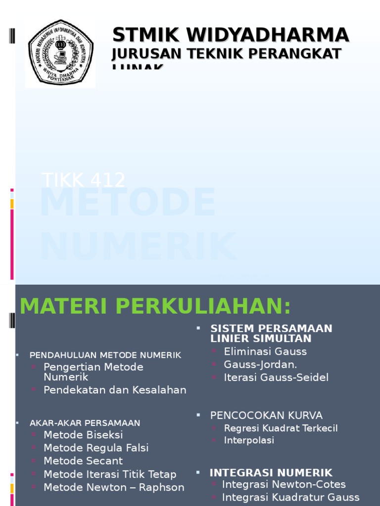 Metode Numerik 1 | PDF