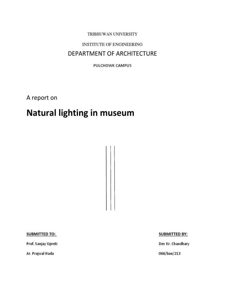 Natural Lighting in Museum | PDF | Lighting | Museum