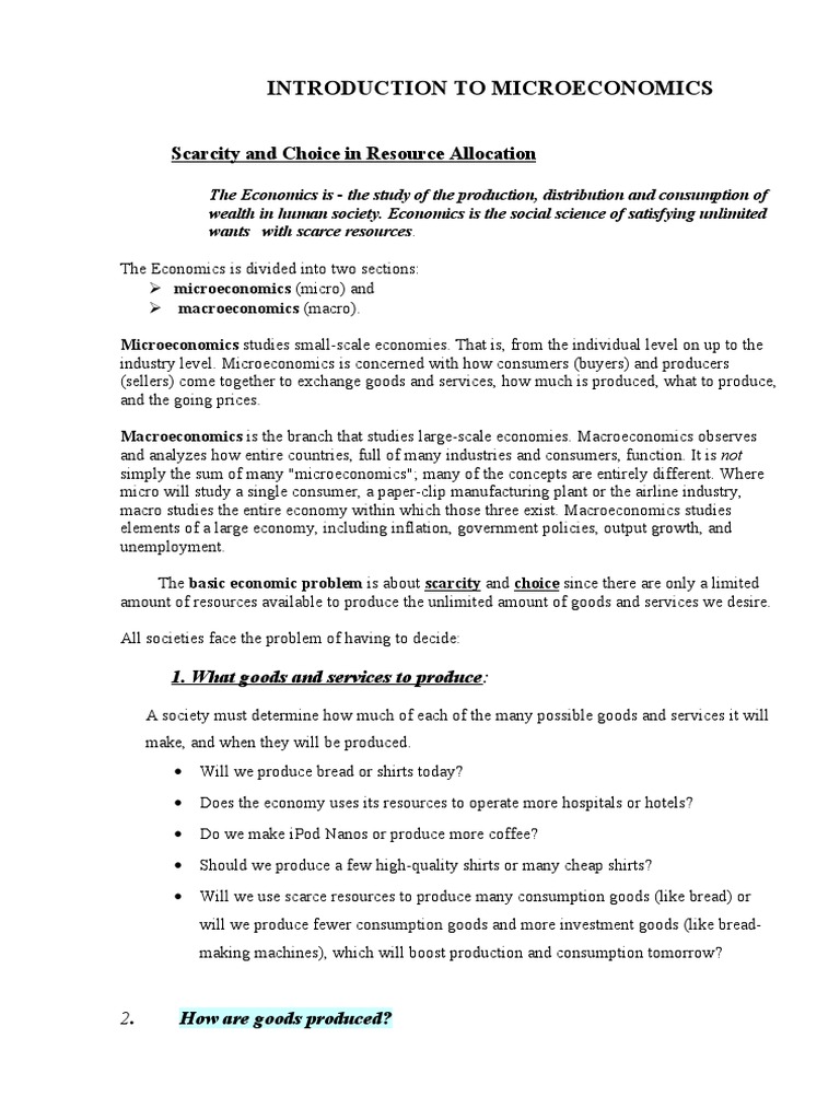 Lecture Notes Introduction To Microeconomics 2012 | PDF ... Lecture Notes Introduction To Microeconomics 2012 | PDF ...
