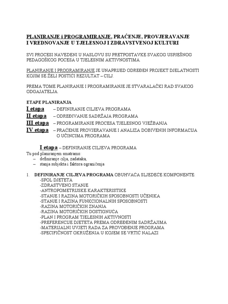 Planiranje I Programiranje | PDF