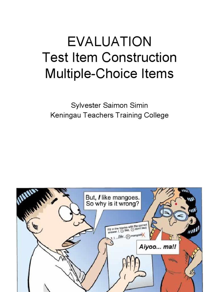 Lesson 5c MCQ Test Construction | PDF | Multiple Choice | Question