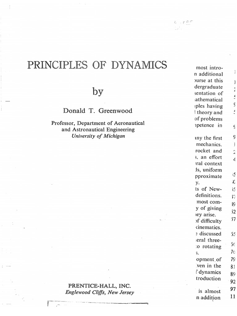 Principles of Dynamics | PDF