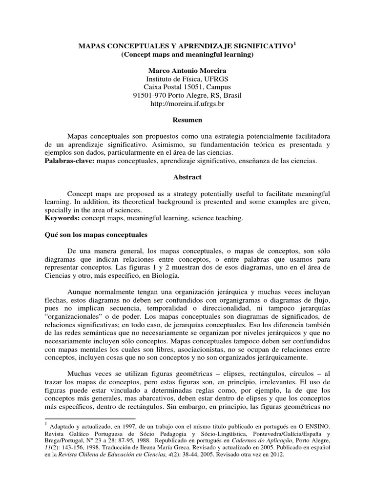 Mapas Conceptuales y Aprendizaje Significativo | PDF | Plan de estudios | Aprendizaje