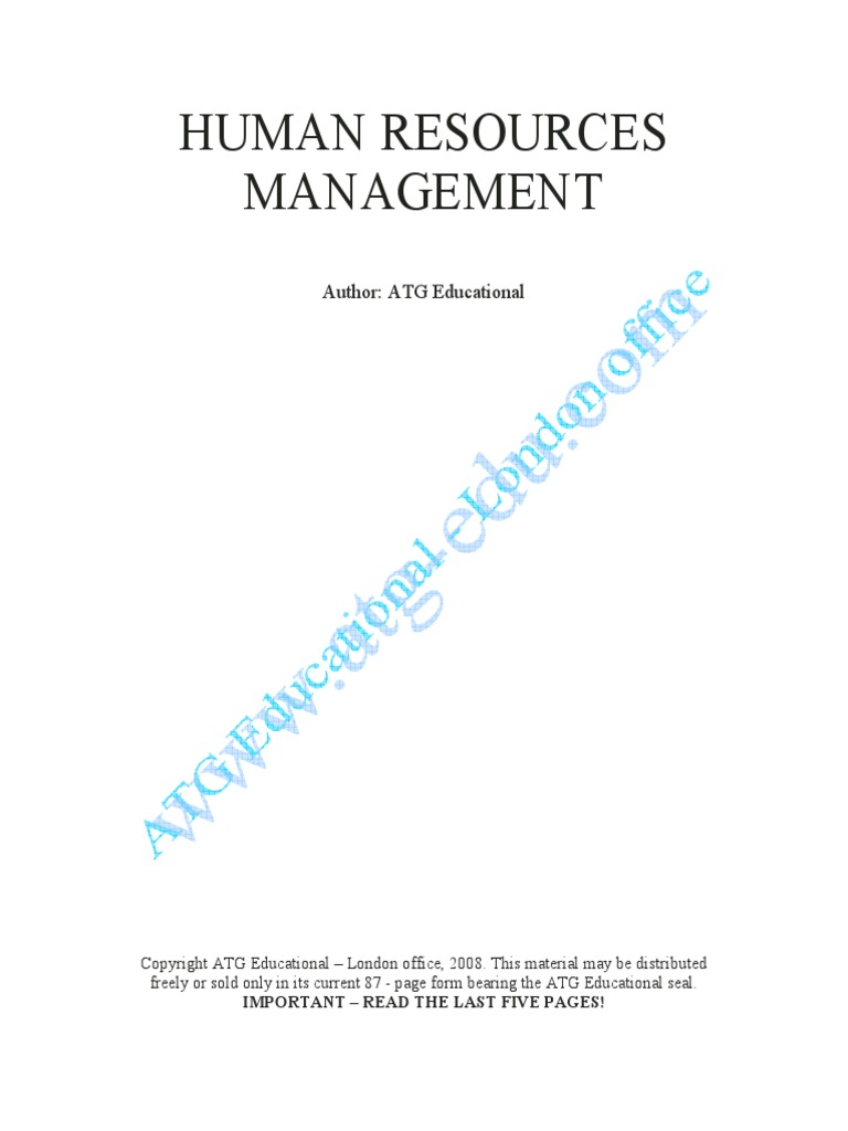 Human Resources Management | PDF | Business