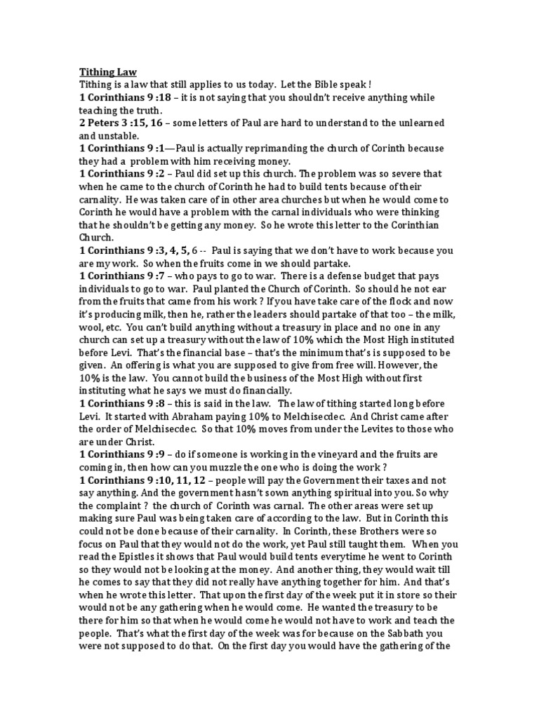 Tithing Law Pdf