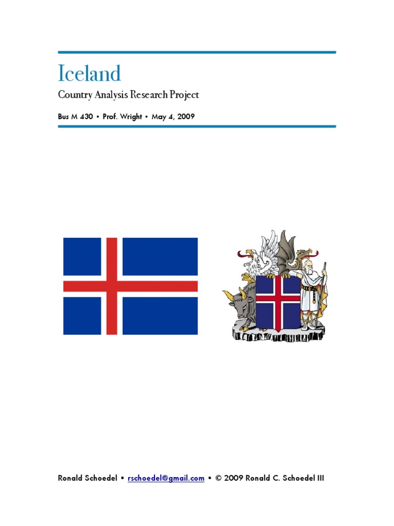 Iceland: International Business (Bus M 430) Country Analysis Research ...