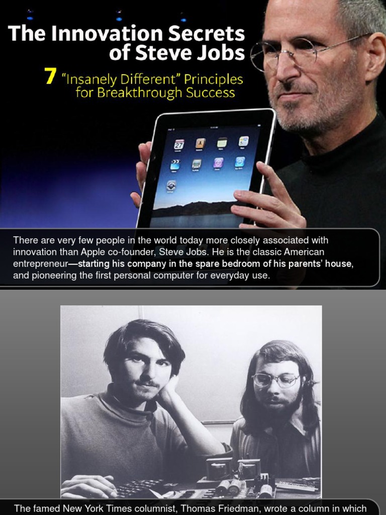 7 Innovation Secrets of Steve Jobs | Steve Jobs | Apple Inc.