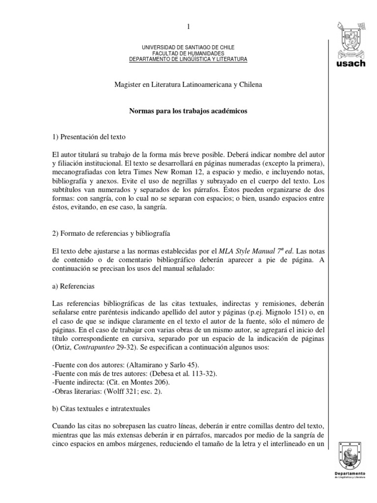 Normas MLA Style Manual 7a Ed. | PDF