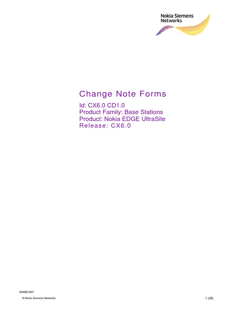 Change Note Dn0821807 | PDF | Microsoft Windows | Windows Vista