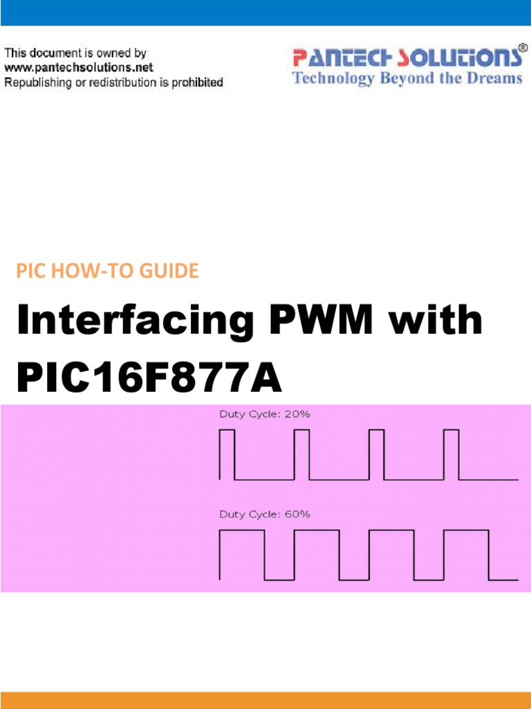 PWM Interfacing With PIC16F877A Primer | PDF | Pic Microcontroller | Computer Hardware