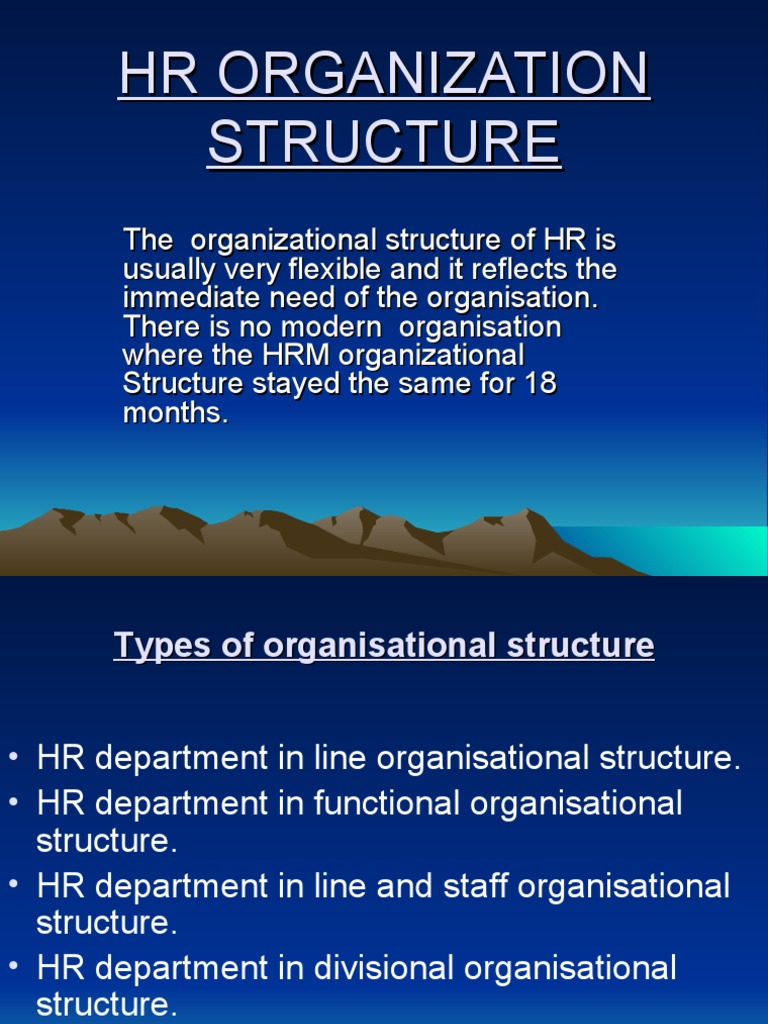 HR Organisation Structure | PDF | Organizational Structure | Employment