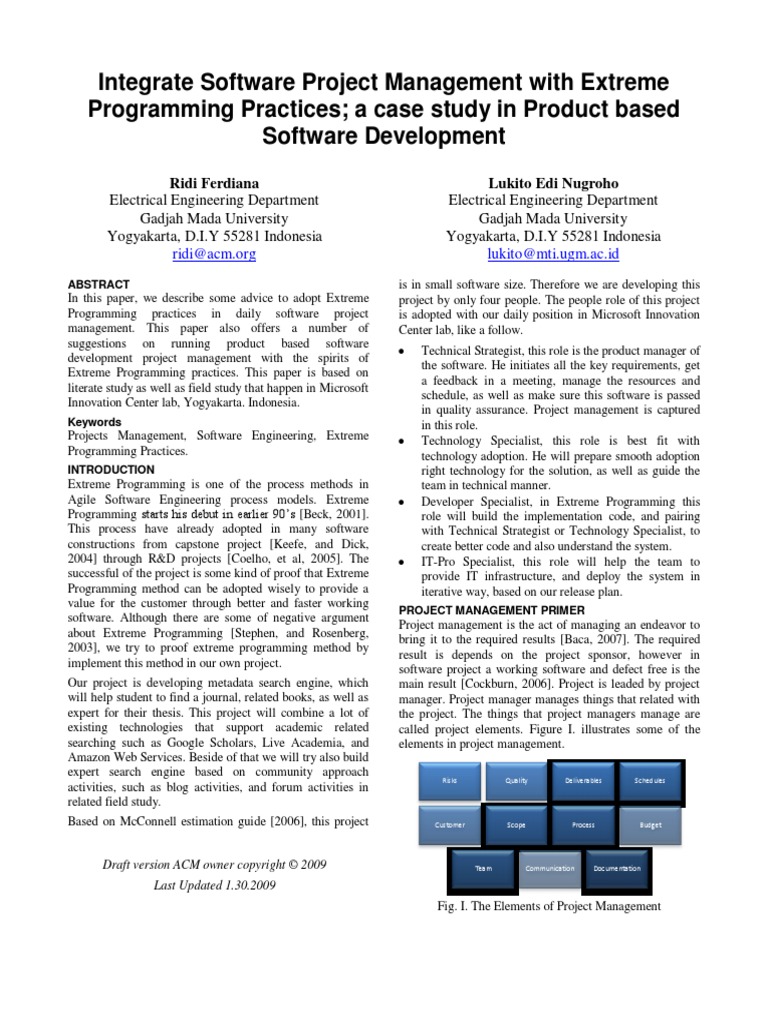 XP Practices in Project Management | PDF | Project Management ...