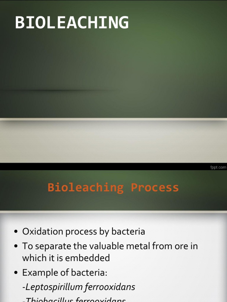 bioleaching | Chemical Substances | Chemistry