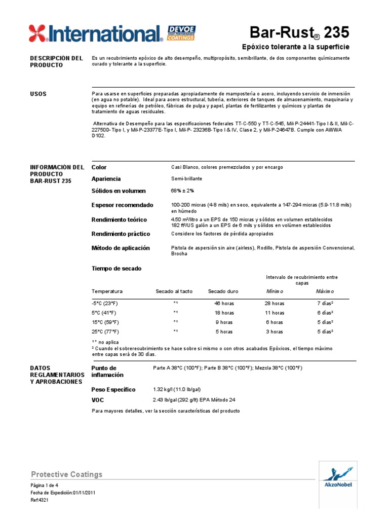 Bar Rust 235 PDF | PDF | Hormigón | Pintar