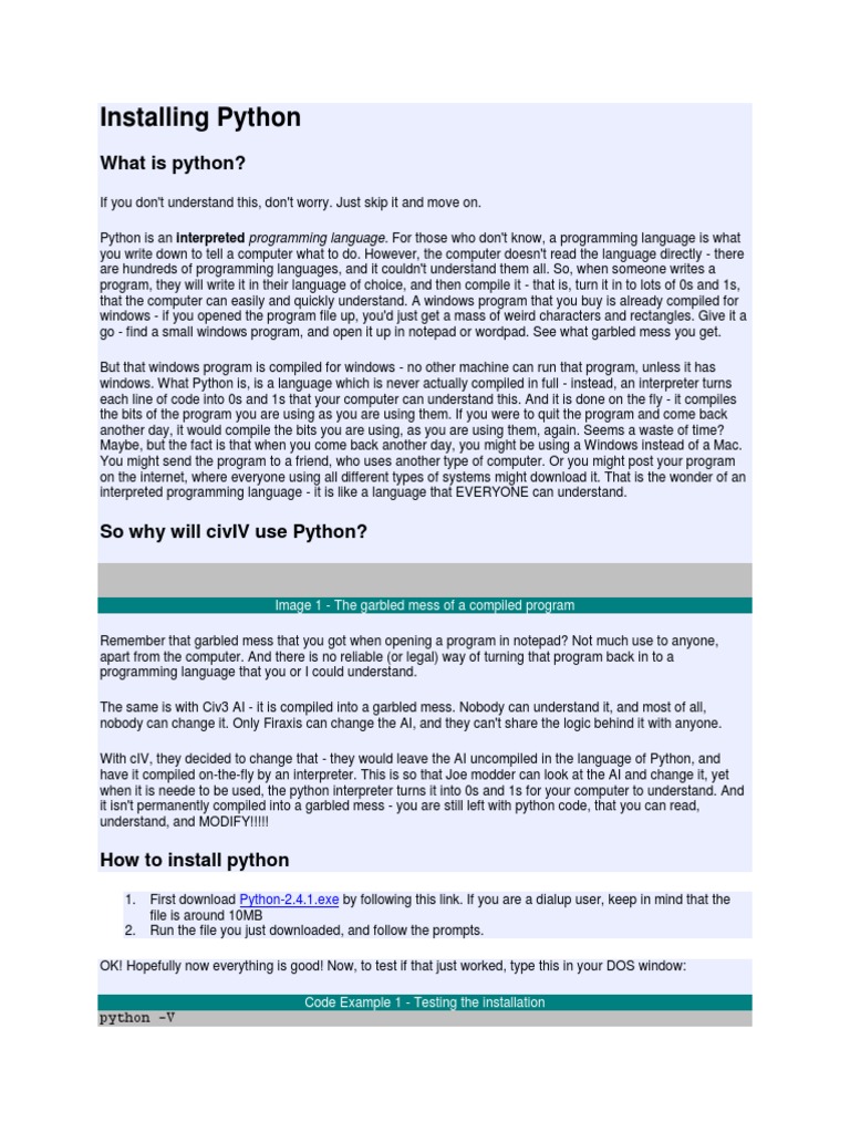 Installing Python | Download Free PDF | Parameter (Computer Programming) | Subroutine