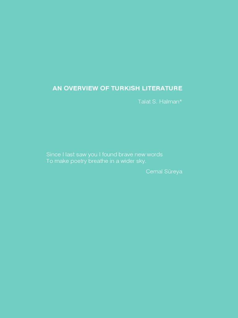 An Overview of Turkish Literature | PDF | Mustafa Kemal Atatürk | Turkey