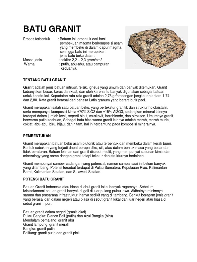 Batu Granit | PDF