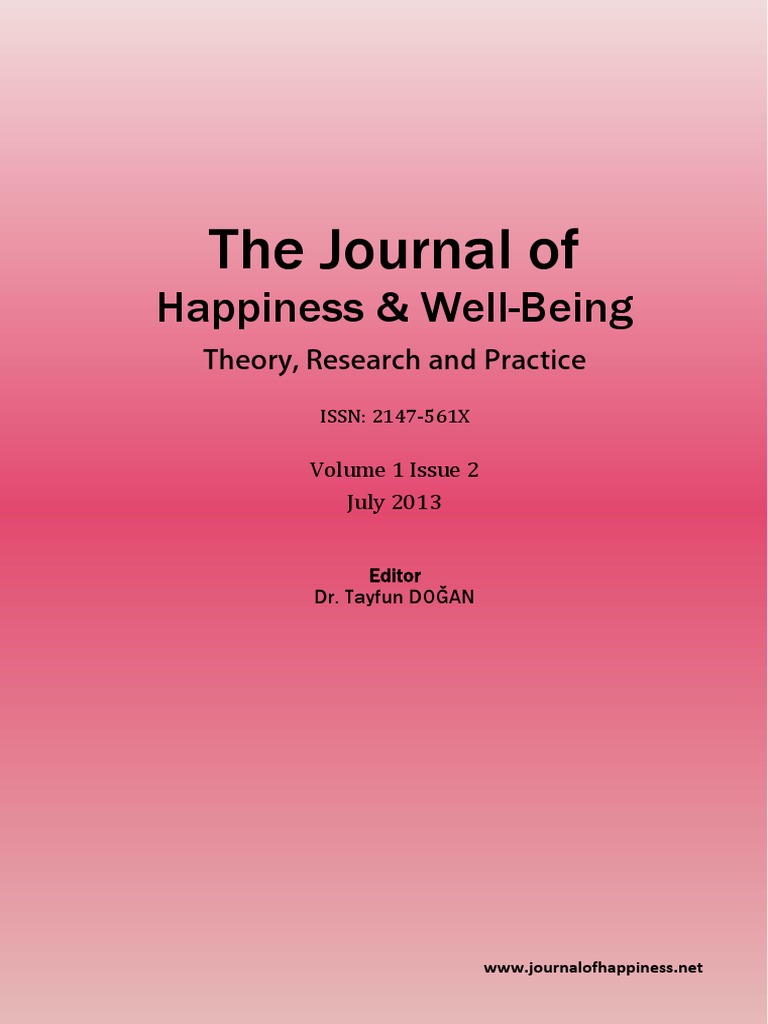 The Journal of Happiness & Well-Being | PDF | English As A Second Or ...