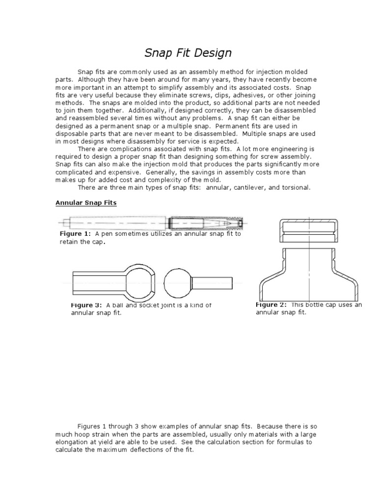 Design Considerations for Effective Snap Fits in Injection Molded ...