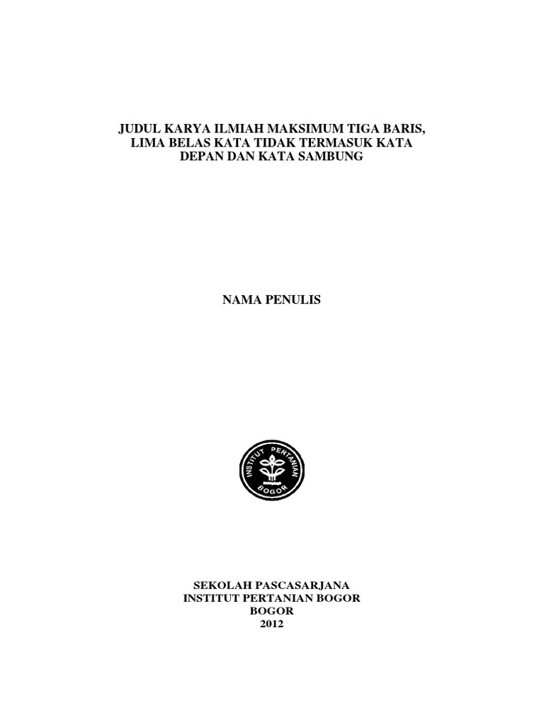 Template Tesis IPB | PDF