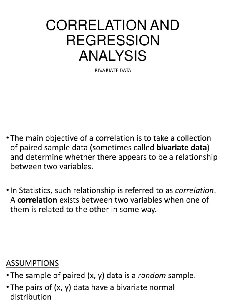Correlation and Regression Analysis | PDF | Correlation And Dependence | Scatter Plot