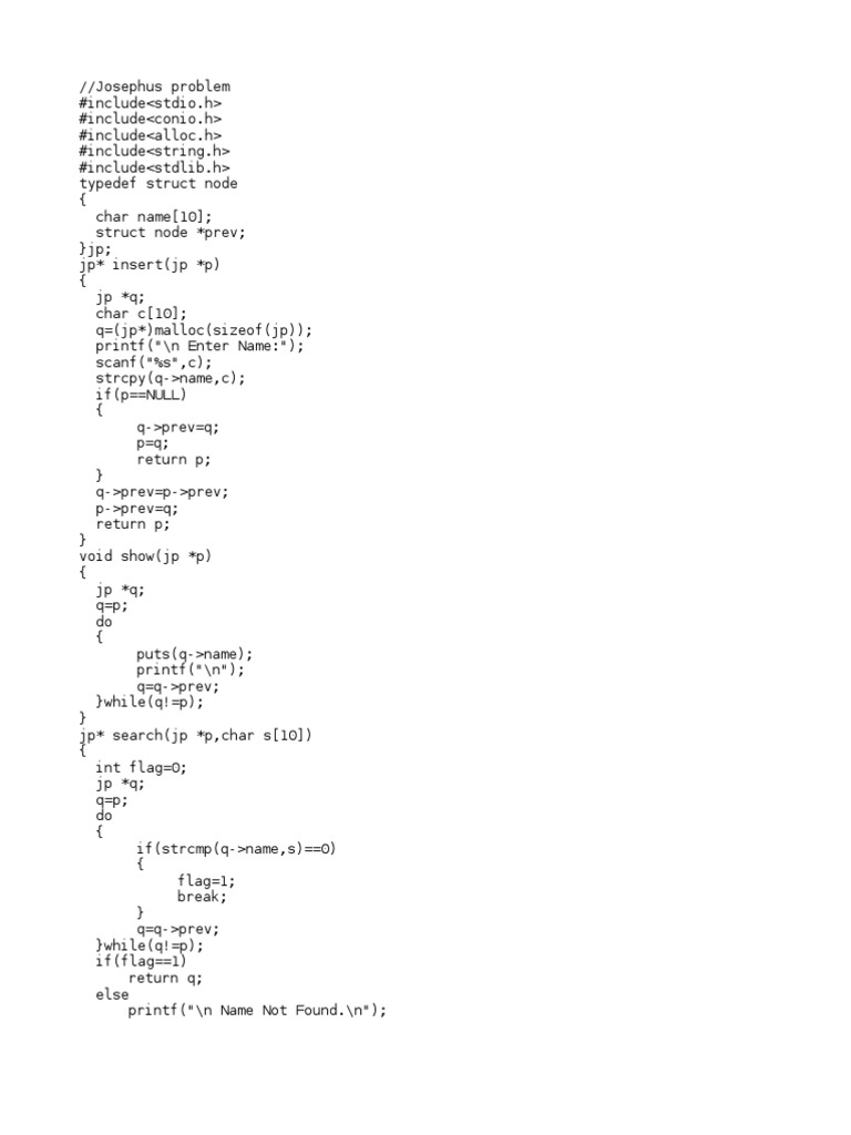 Josephus Problem | PDF