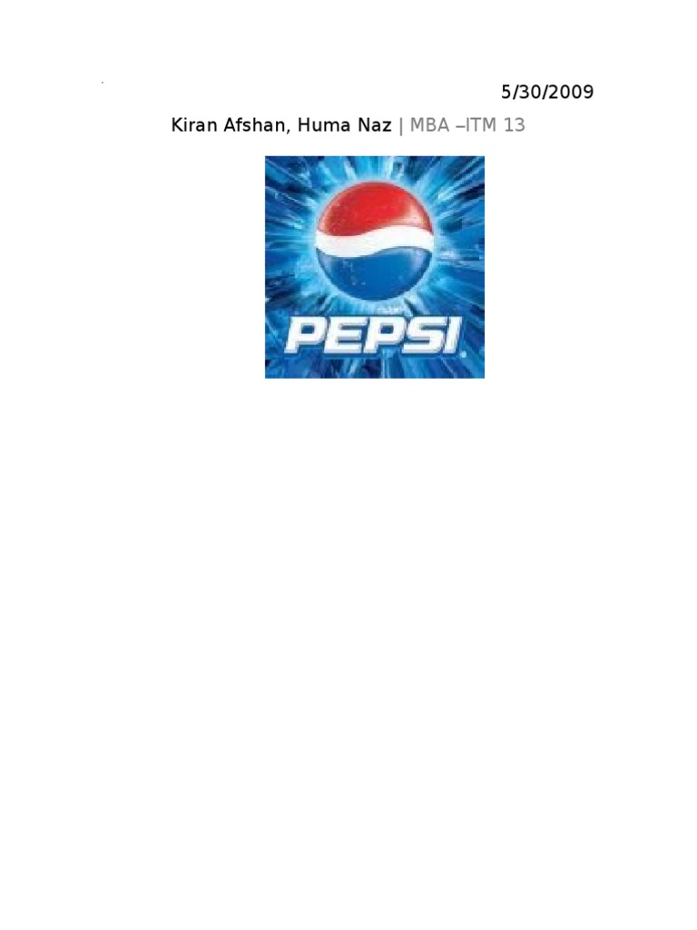 Project Document - Supply Chain | PDF | Supply Chain | Pepsi Co