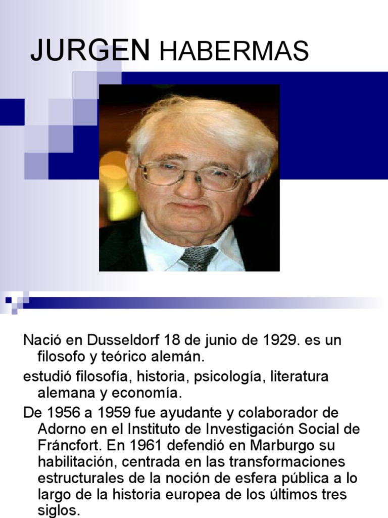 Jurgen Habermas | PDF | Jürgen Habermas | Teorías filosóficas