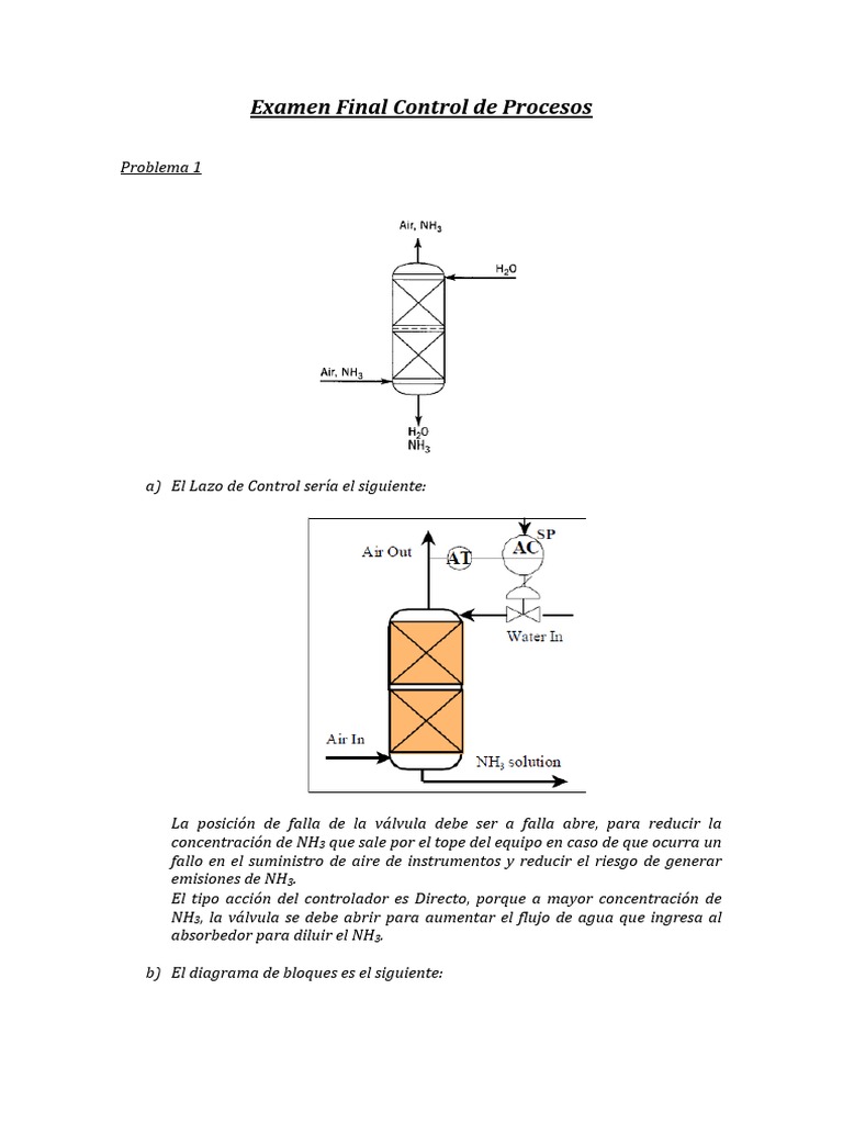 Control de Procesos: Examen Final | PDF | Science | Enseñanza de matemática