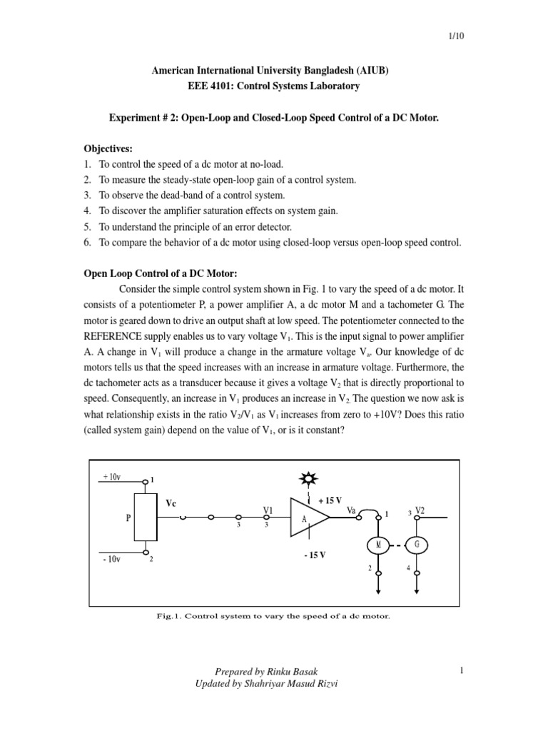 Control Lab Report Experiment No. 02 | PDF | Control Theory | Amplifier