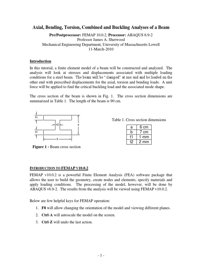 Beam Tutorial 09mar2010 v1 | PDF | Buckling | Beam (Structure)