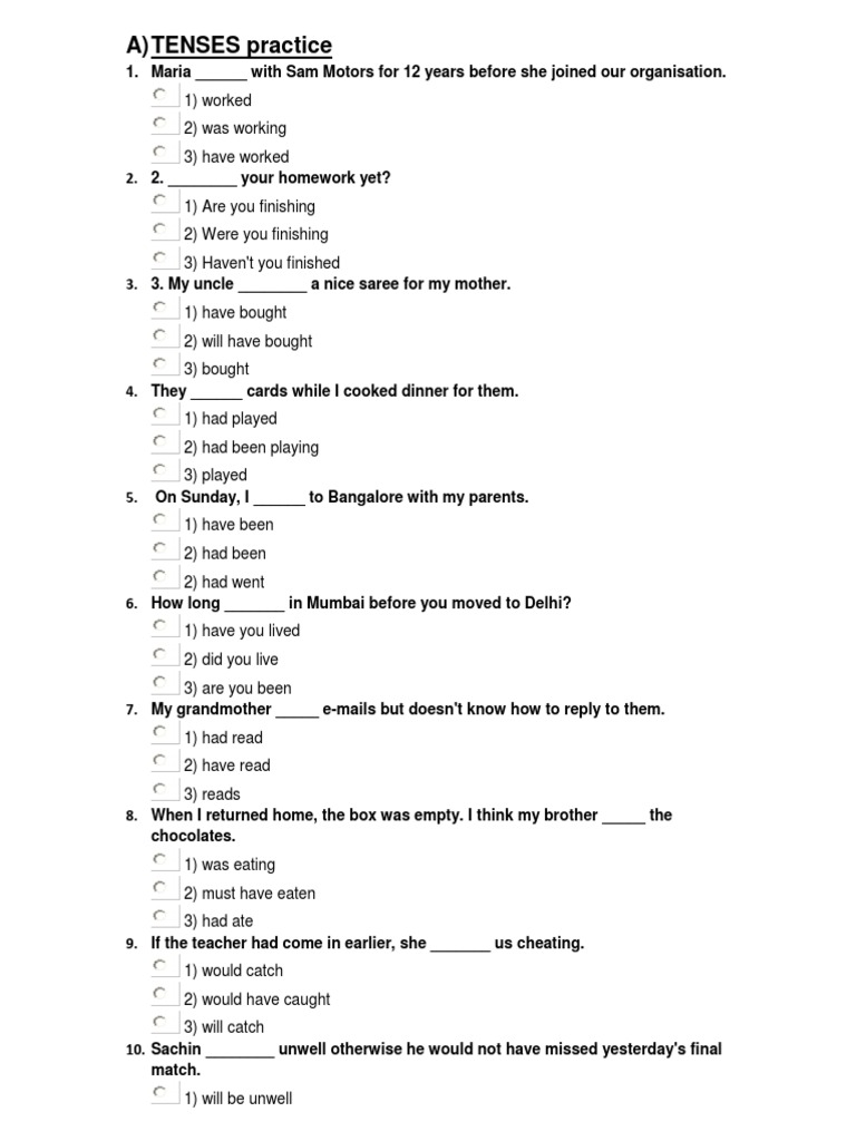 English Grammar Exercises | PDF