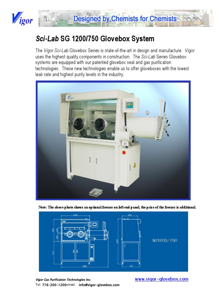 Vigor Sci-Lab Glovebox Specifications | PDF