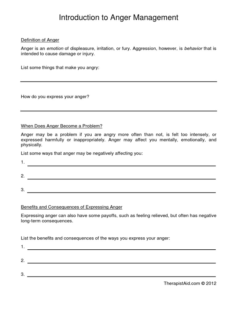Introduction To Anger Management | PDF