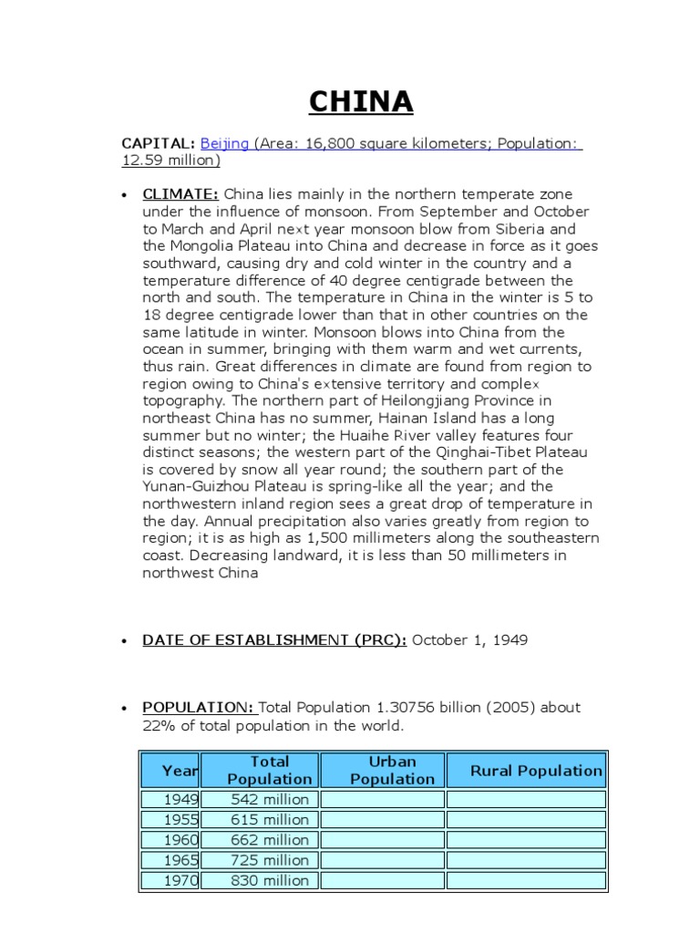 China's Geography and Demographics Overview | PDF | Renminbi | China