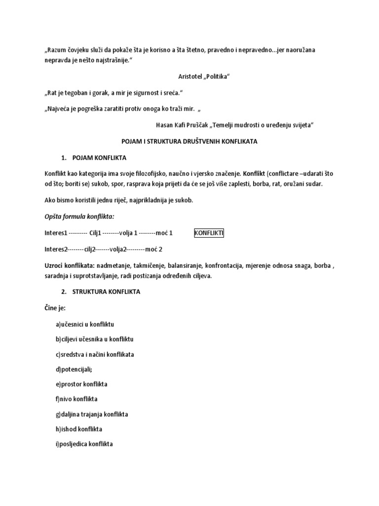 Skripta Polemologija I Parcijala | PDF