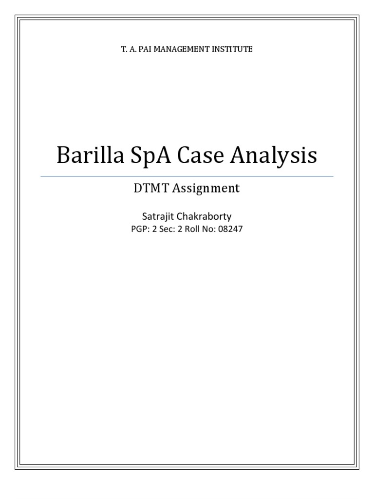 Barilla Spa | PDF | Inventory | Forecasting