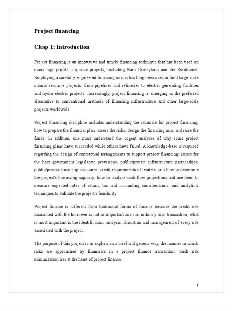Project Financing | PDF | Project Finance | Banks