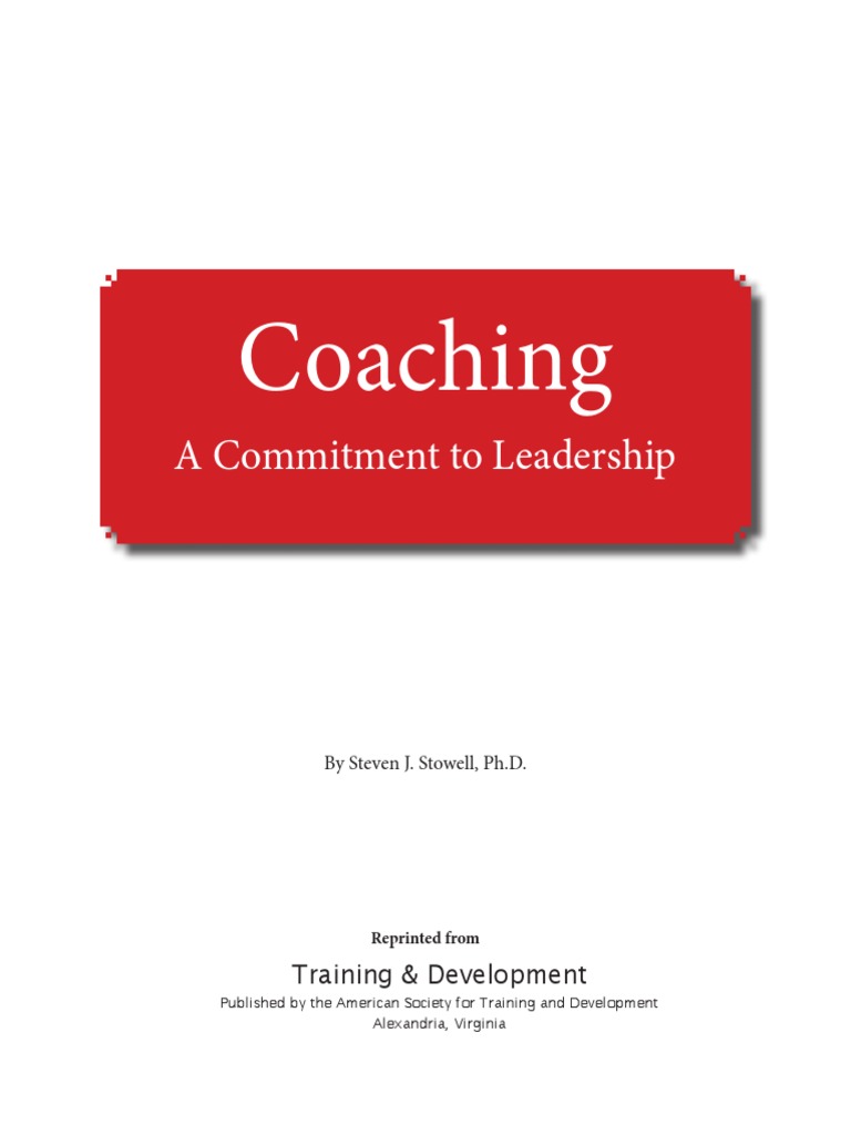 Coaching - A Commitment to Leadership.pdf | Leadership | Leadership ...