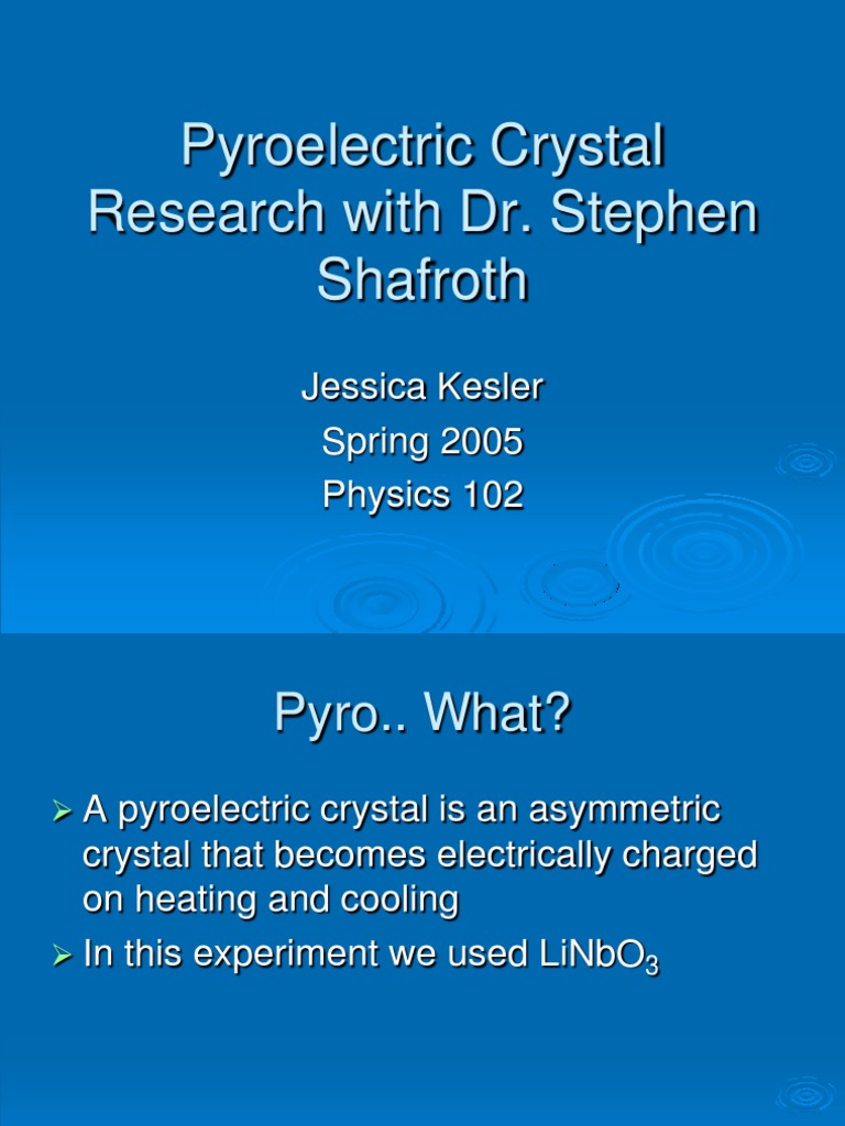 Pyroelectric Crystal Lab Insights | PDF | Ferroelectricity | Crystal