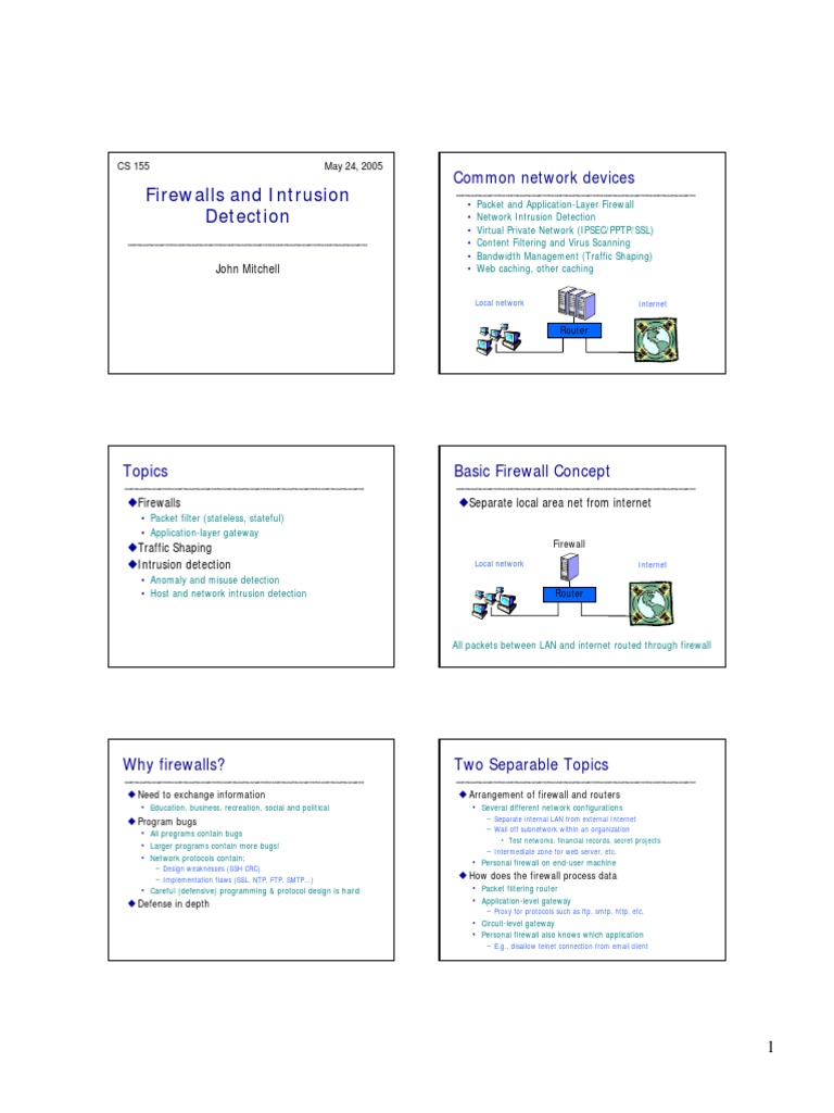 Firewalls and Intrusion Detection | PDF | Firewall (Computing ...