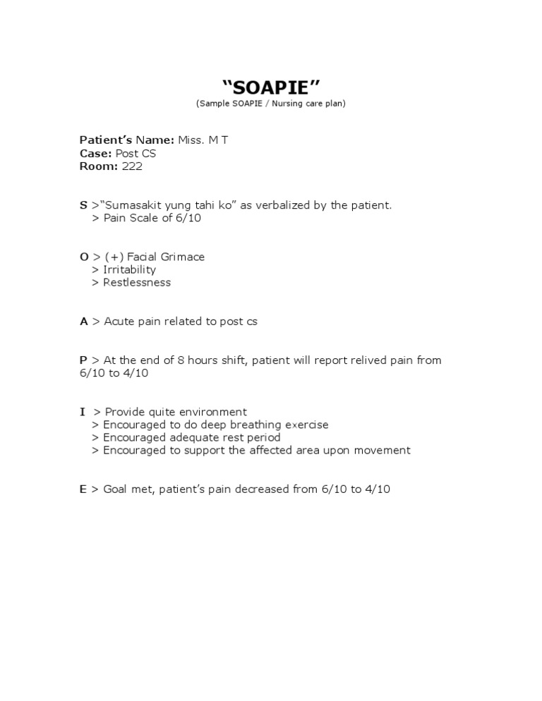 Sample SOAPIE