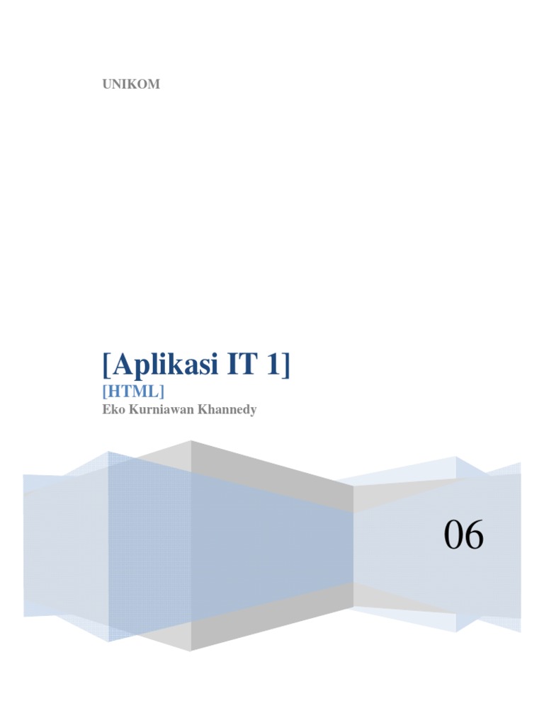 Tutorial HTML Pemula Lengkap - UNIKOM PDF | PDF | Komputer